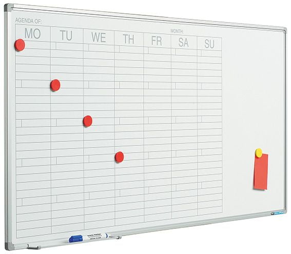 Planbord Softline profiel 8mm Week NL - 60x120 cm – Whiteboard-Expert.nl